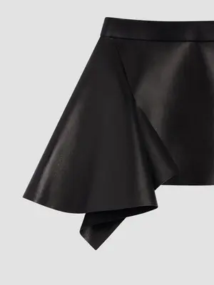 Givenchy Slashed Mini Skirt In Leather