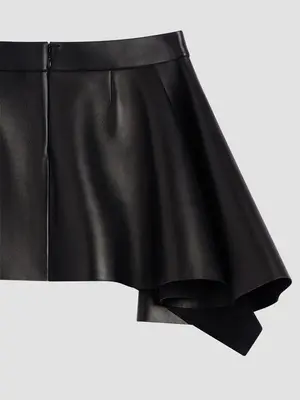 Givenchy Slashed Mini Skirt In Leather