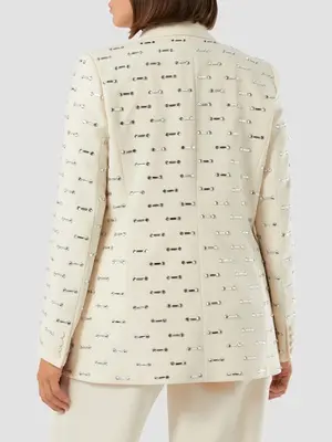 Marina Rinaldi Rhinestone Detail Cady Blazer Jacket - Light Yellow