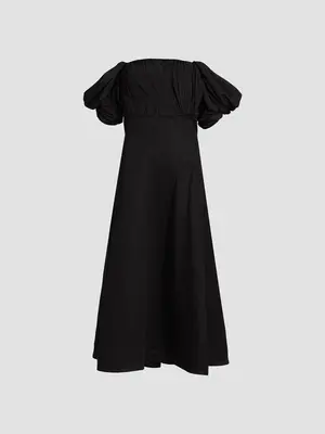 REISS Frankie Bardot Sculpted Midi-dress - Black
