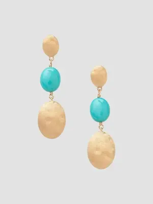 Marco Bicego Siviglia 18k Yellow Gold & Drop Earrings - Turquoise