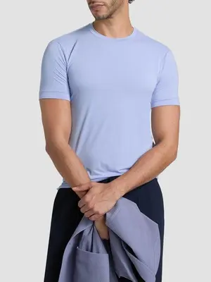 Giorgio Armani Stretch Jersey Crewneck T-shirt - Solid Light