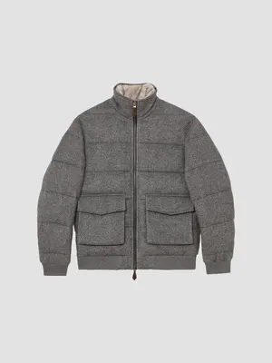 REISS Gerald Quilted Jacket - Grey