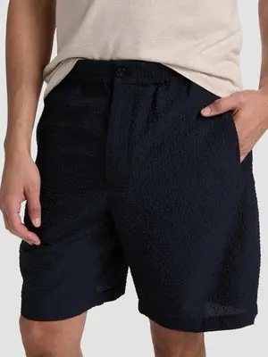 Emporio Armani Textured Tech Seersucker Shorts
