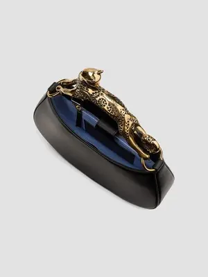 LANVIN Cat-handle Leather Hobo Bag
