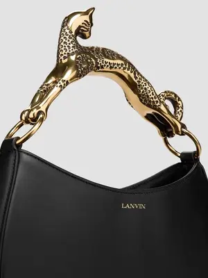 LANVIN Cat-handle Leather Hobo Bag
