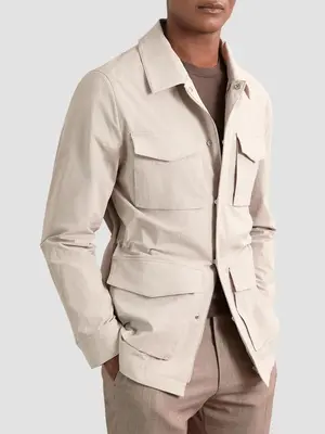 REISS Bryson Safari Jacket - Stone
