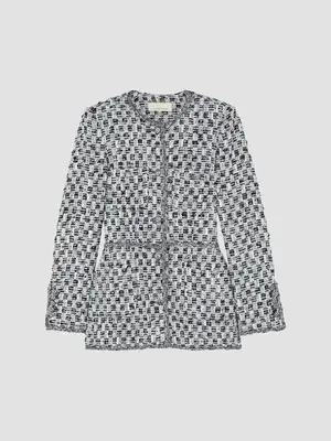 LIBEROWE Diya Tweed Jacket - Silver