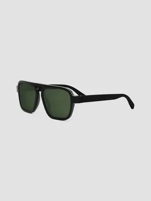 BVLGARI Aluminium 56mm Tortoiseshell Square Sunglasses - Black