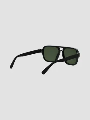 BVLGARI Aluminium 56mm Tortoiseshell Square Sunglasses - Black