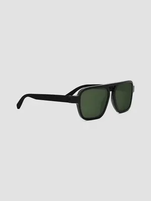 BVLGARI Aluminium 56mm Tortoiseshell Square Sunglasses - Black