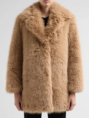 LoveShackFancy Mornet Faur-fur Coat