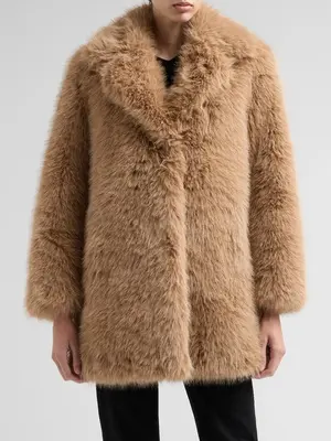 LoveShackFancy Mornet Faur-fur Coat