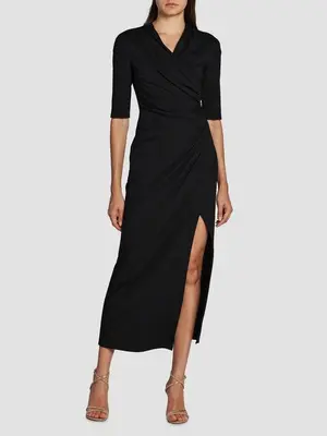 Giorgio Armani Ruched Midi-dress - Black