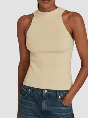 REISS Lacey High-neck Top
