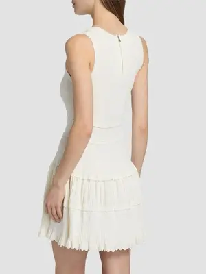 MILLY Suri Scallop-trim Fit & Flare Minidress