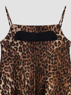 Givenchy Sliced Mini Dress In Leopard Jacquard