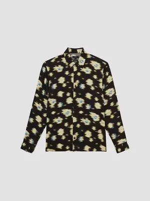 REISS Petal Blurred Floral Shirt