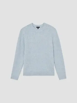 REISS Crammond Brushed Wool-blend Sweater Soft Blue