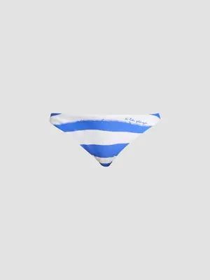 MILLY A La Plage Striped Bikini Bottom - Blue
