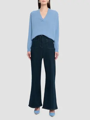 REISS Sakura High-rise Stretch Flare Jeans