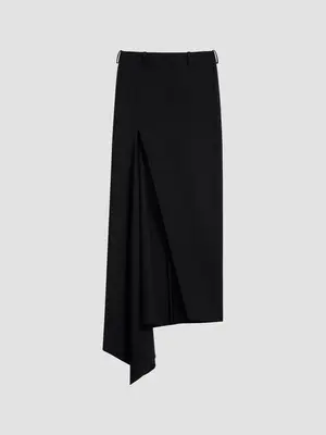 Givenchy Slashed Long Skirt In Wool