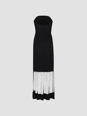 MILLY Dani Strapless Midi-dress