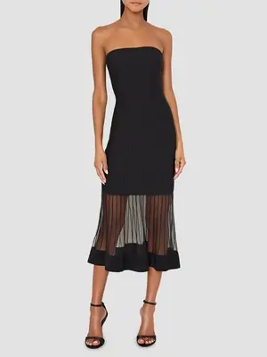MILLY Dani Strapless Midi-dress