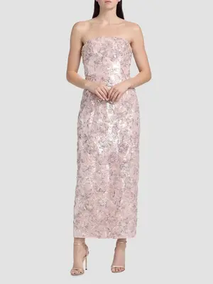 MILLY Jasmine Sequined Strapless Gown