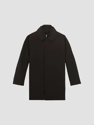 REISS Logan Hybrid Overcoat - Brown