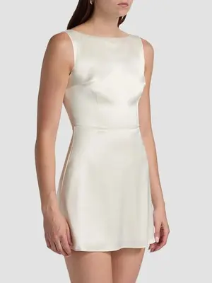 REFORMATION Zenni Satin Minidress