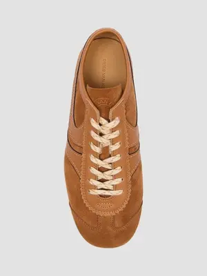 Dries Van Noten Suede Leather-trimmed Sneakers - Brown