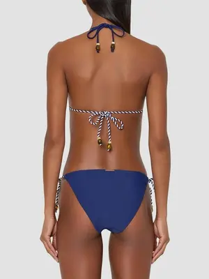 MILLY Halterneck Bikini Top - Navy Multi