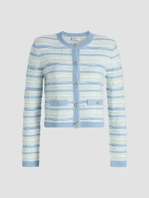 MILLY Skye Striped Cardigan