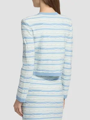 MILLY Skye Striped Cardigan