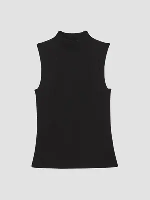 REISS Milan Knit Sleeveless Turtleneck Top