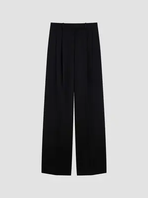 Givenchy Double Pleat Pants In Wool - Black