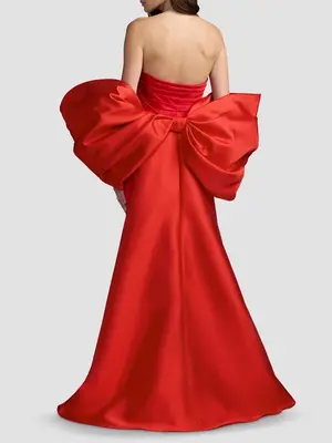 Mac Duggal Oversized Bow Satin Gown