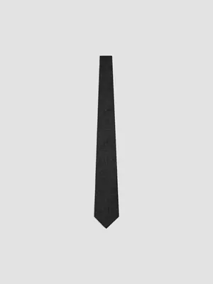 Giorgio Armani Jacquard Silk Tie - Black