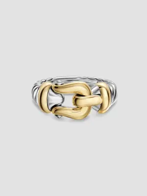 David Yurman Buckle Ring In Sterling