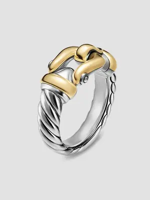 David Yurman Buckle Ring In Sterling
