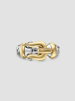 David Yurman Buckle Ring In Sterling