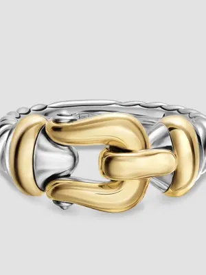 David Yurman Buckle Ring In Sterling