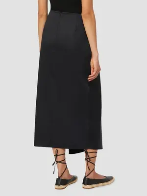 Max Mara Cotton Satin Skirt - Black