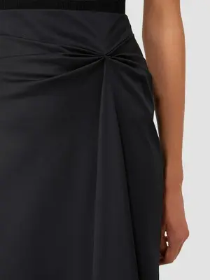 Max Mara Cotton Satin Skirt - Black