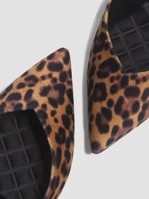 Aera Jane Vegan Velvet Leopard-print Mules