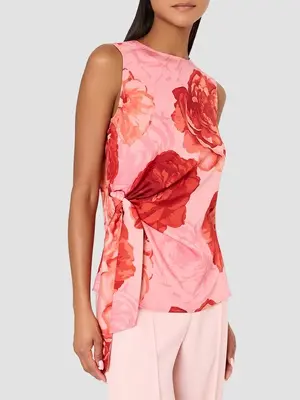 MILLY Serena Floral Sleeveless Top