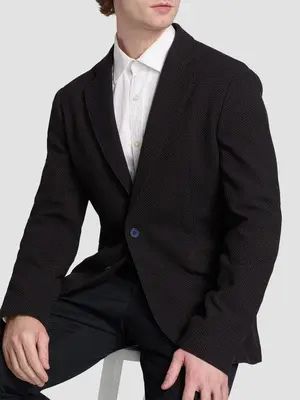 Emporio Armani Textured Unlined Soft Jacket