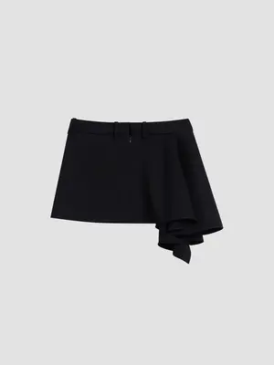 Givenchy Slashed Mini Skirt In Wool