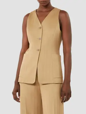 Max Mara Pinstripe Jacquard Jersey Gilet